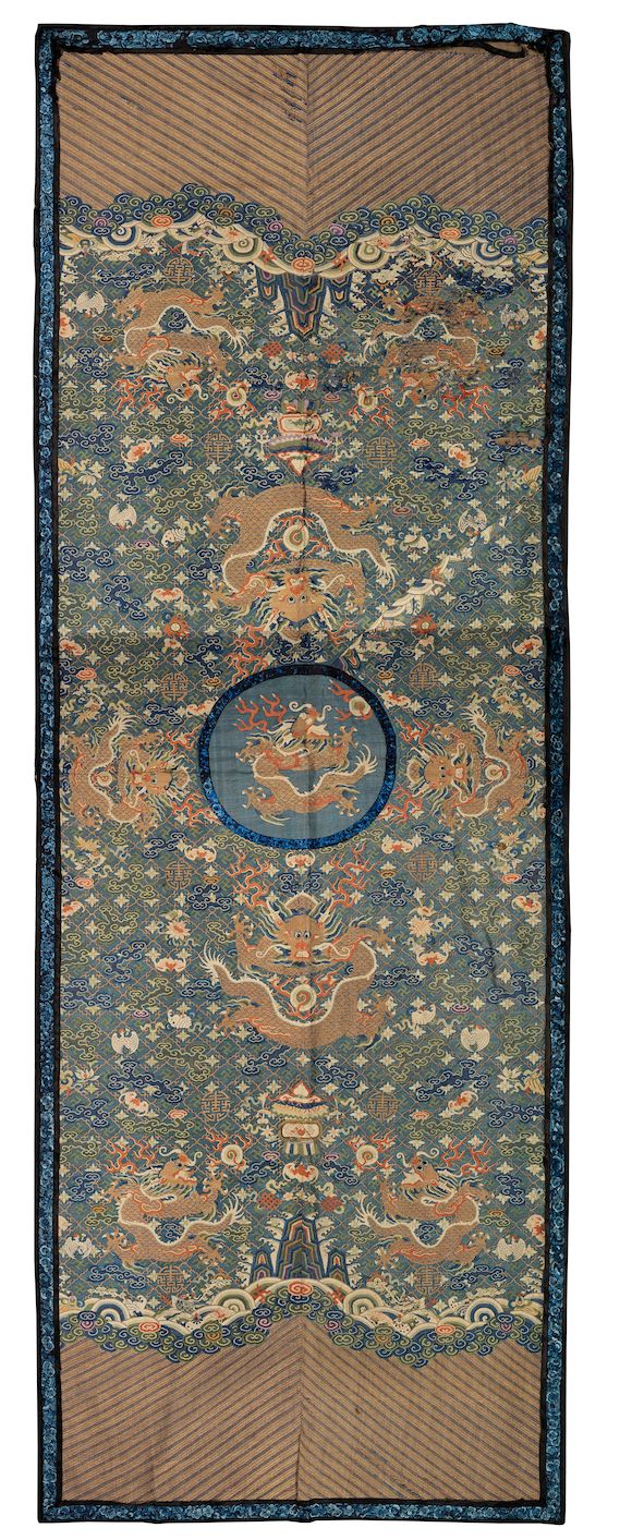 Bonhams : A kesi-weave Imperial robe fragment 18th/19th century