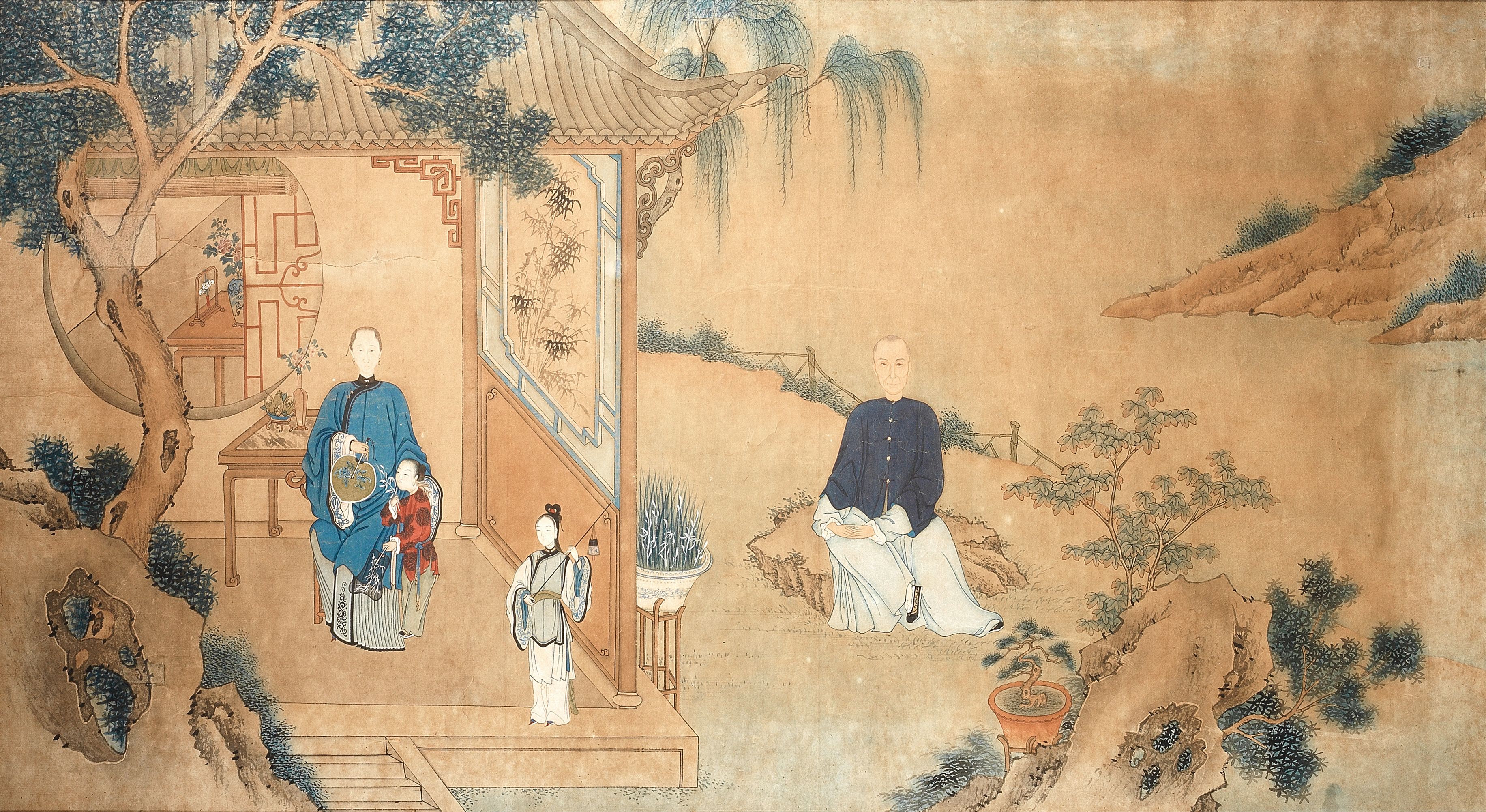 Bonhams : A Chinese export painting 18th/19th Century