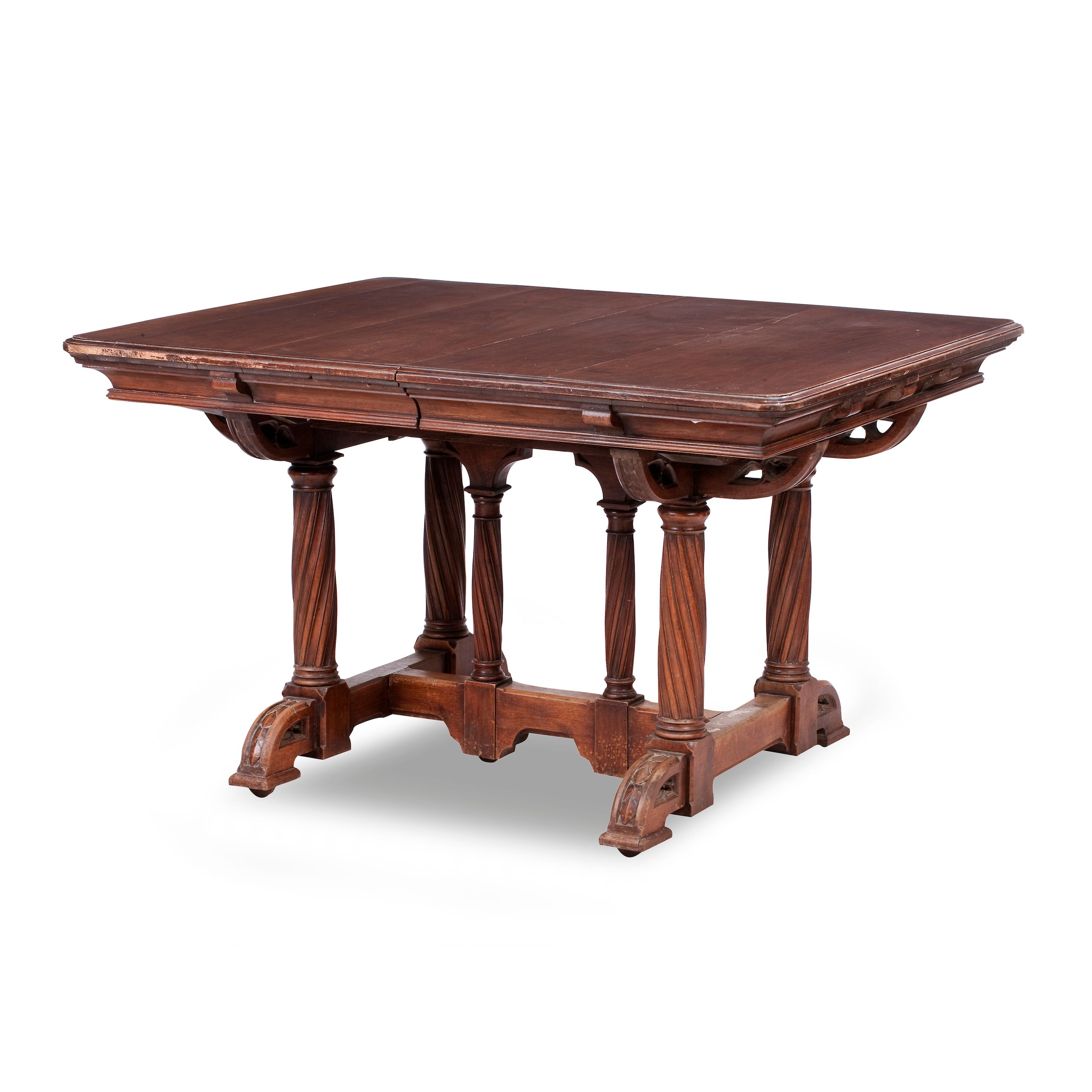 Bonhams : A mid-Victorian walnut Reformed Gothic dining table IN THE ...