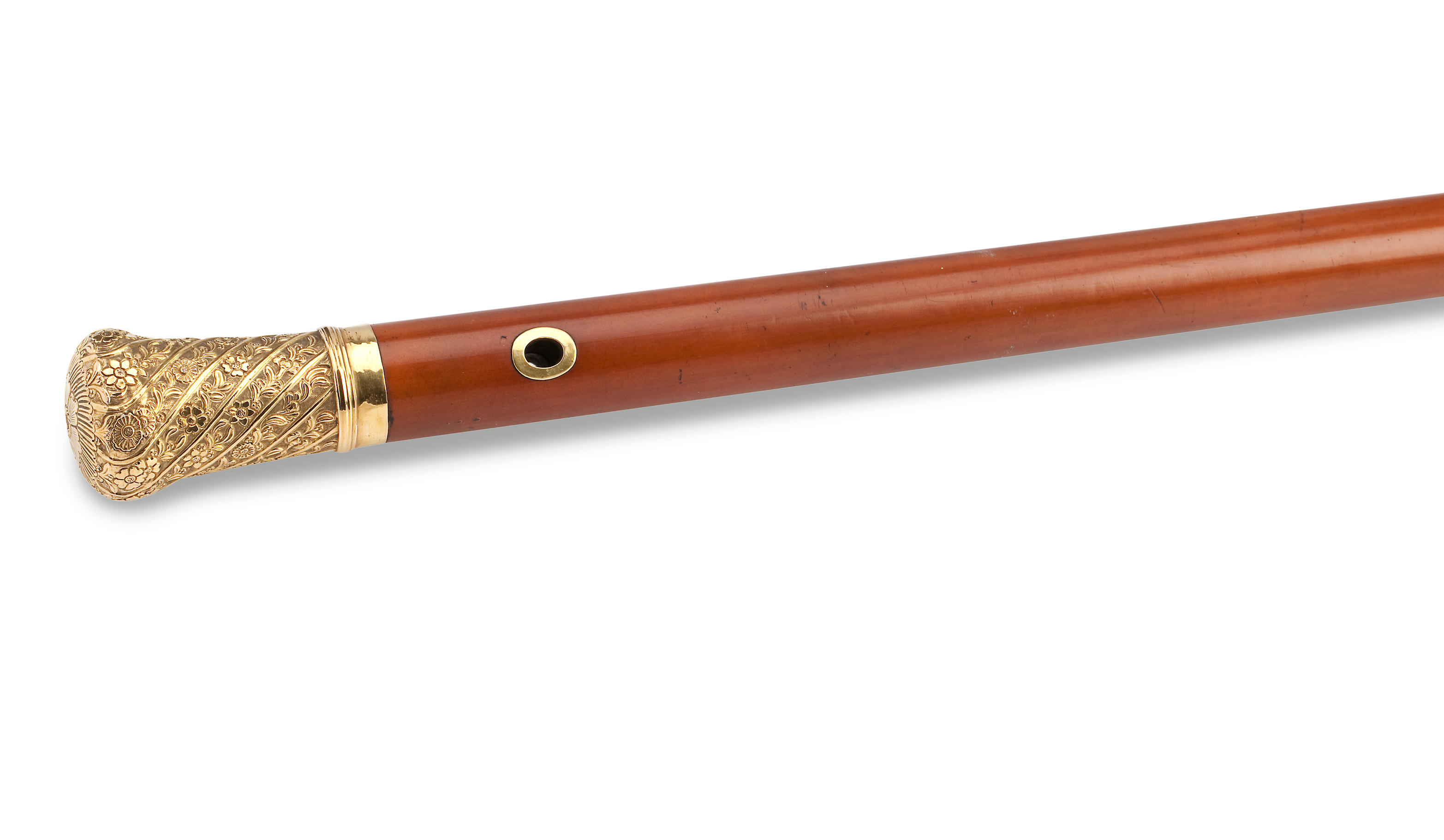 Bonhams An 18th Century Gold Mounted Mallaca Walking Cane