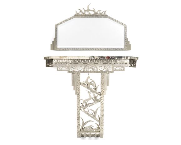 Bonhams : Nics Freres (Attributed) A Hall Console Table with Mirror ...