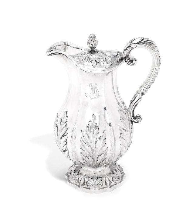 Bonhams : A William IV silver covered jug by John Figg, London 1836