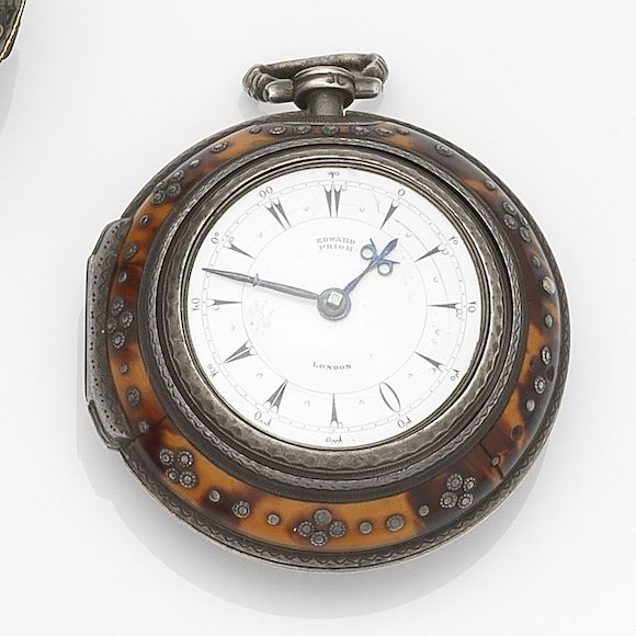 Bonhams : Edward Prior, London. A silver and tortoiseshell key wind ...