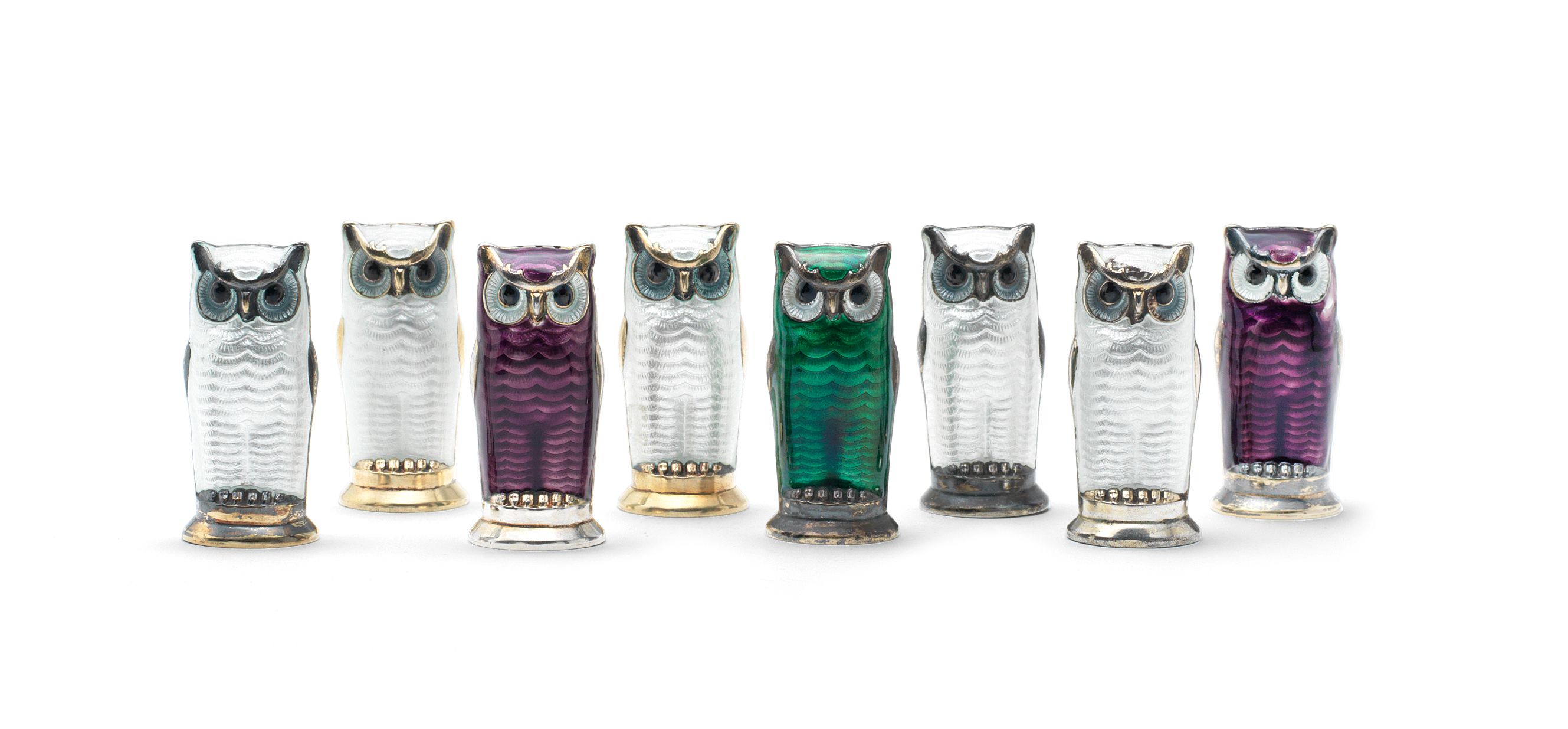 Bonhams : DAVID ANDERSEN A pair of Norwegian silver-gilt and enamel ...