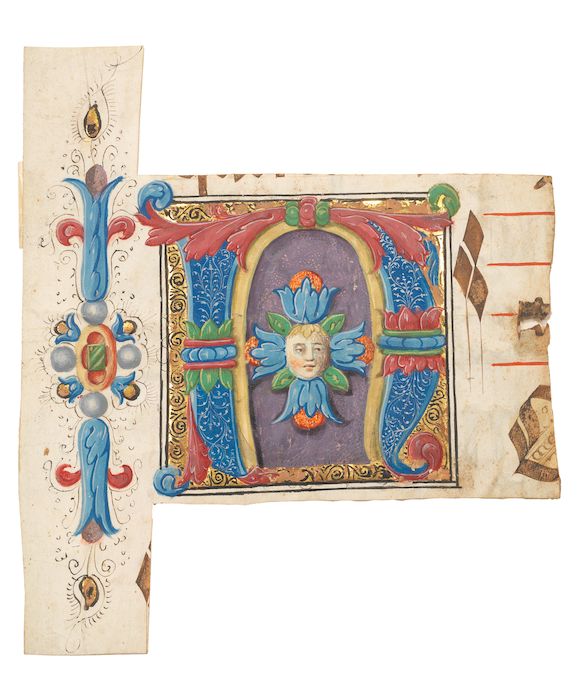Bonhams : ILLUMINATED INITIALS Album containing 18 historiated initials ...