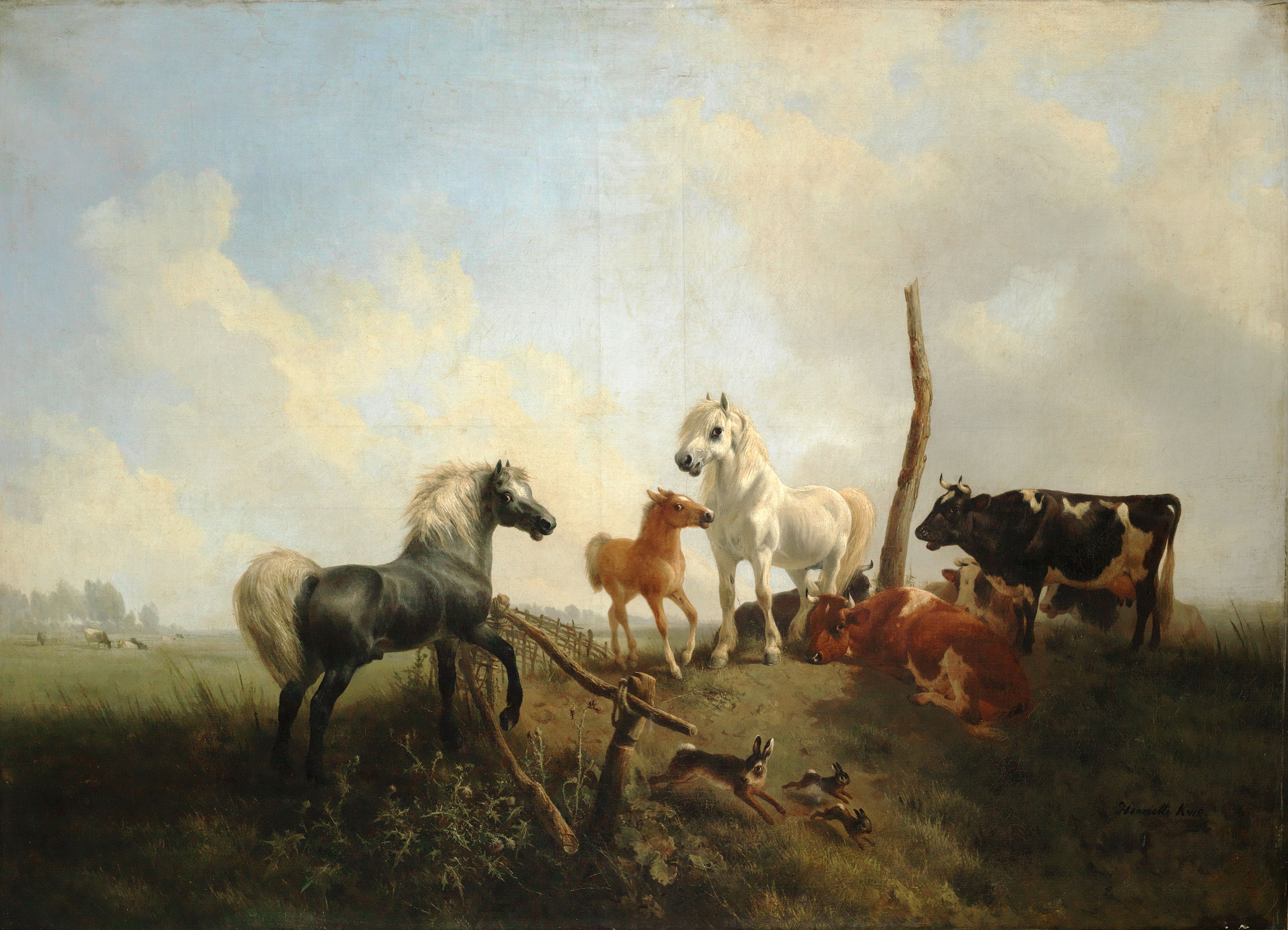 Bonhams : Henriette Ronner-Knip (Dutch, 1821-1909) Summer on the farm