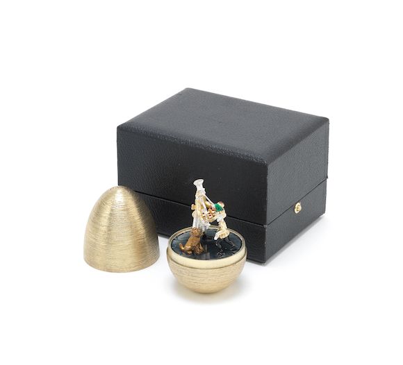 Bonhams : STUART DEVLIN: Three cased silver, silver-gilt and enamelled ...