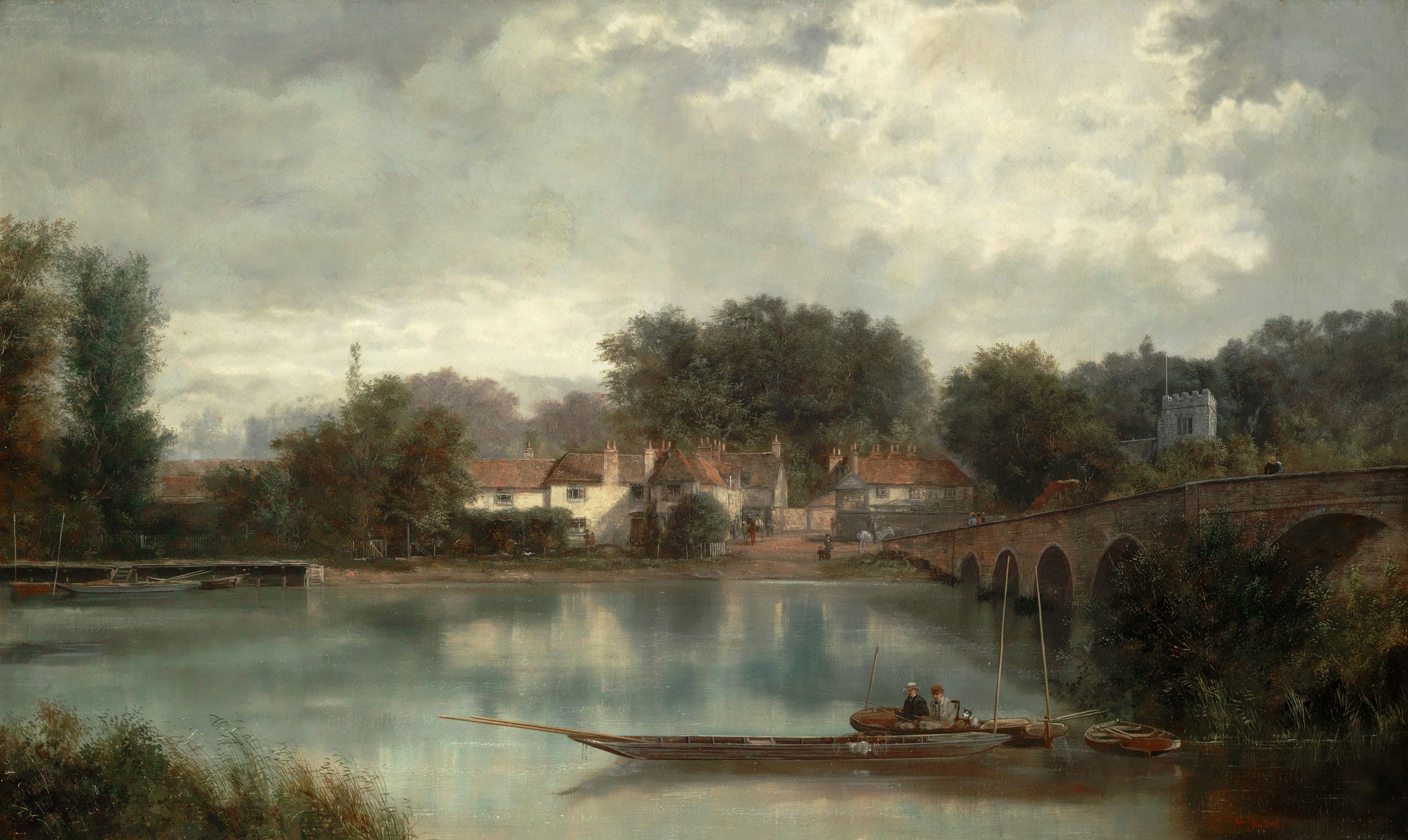 Bonhams : William Howard (British, mid 19th Century) At Sonning on Thames