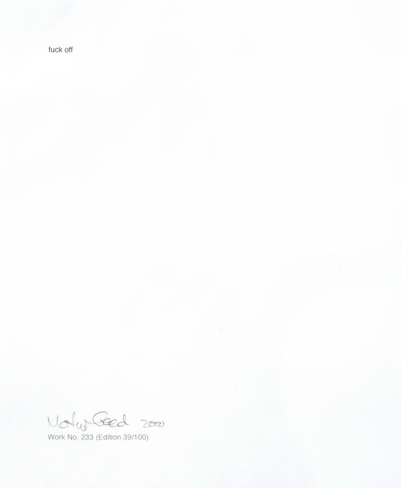 Bonhams : Martin Creed (British, born 1968) Work No.233 Inkjet print ...