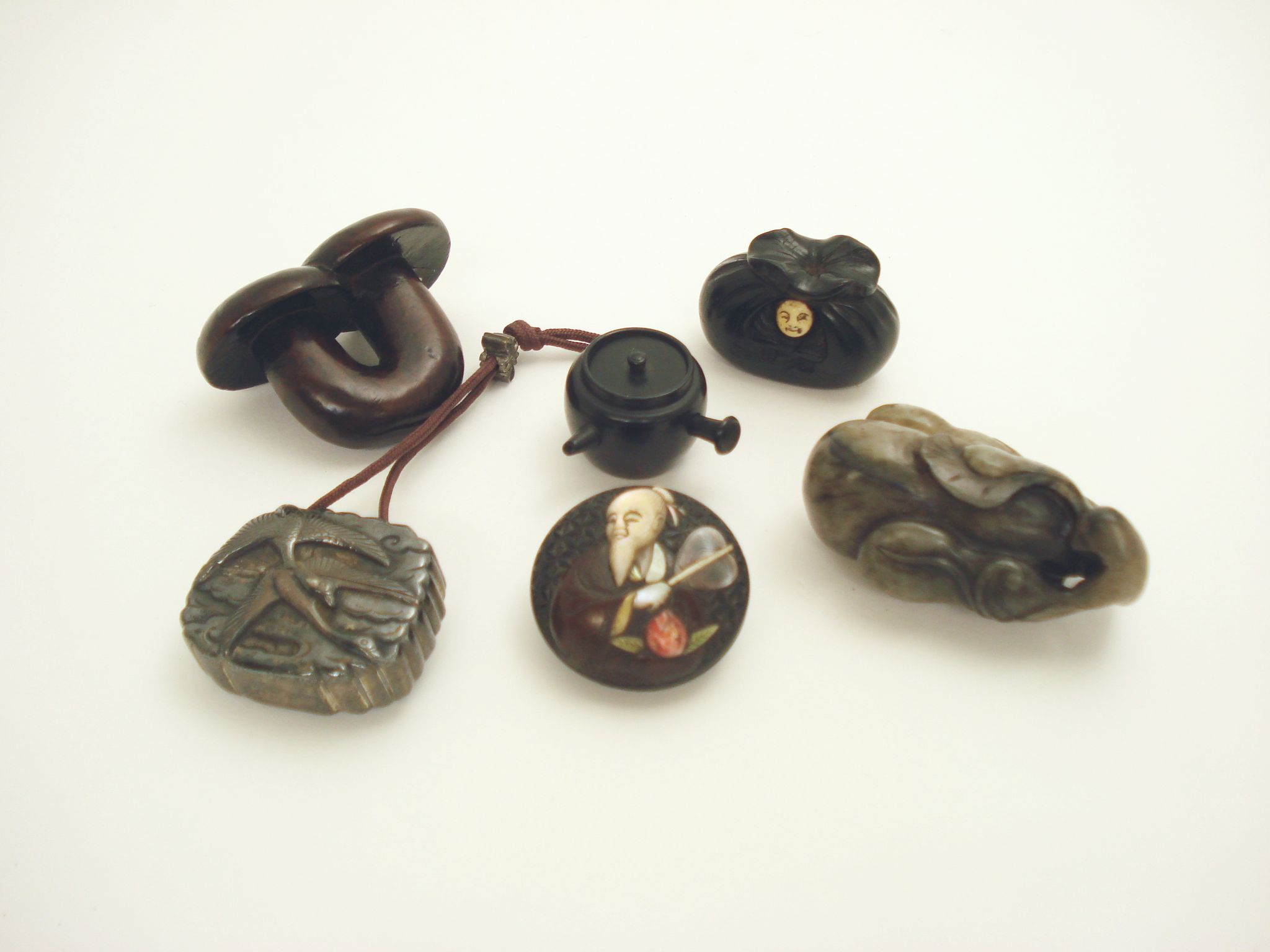 Bonhams : A collection of unusual netsuke and a miniature inro Meiji