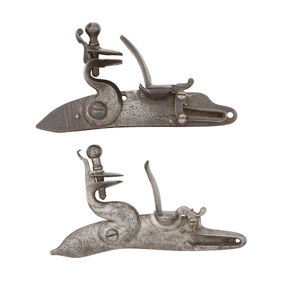 Bonhams : Two French Flintlock Mechanisms For 1717 Model Military Muskets