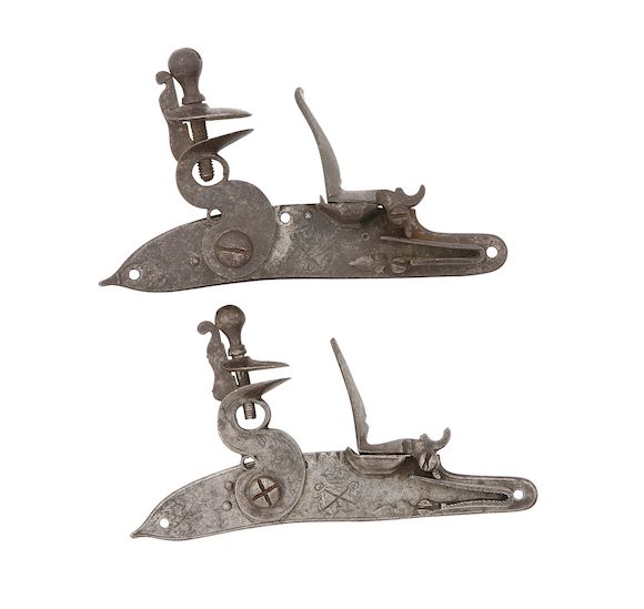Bonhams : A Very Rare French Louis XIV Period Flintlock Mechanism For A ...