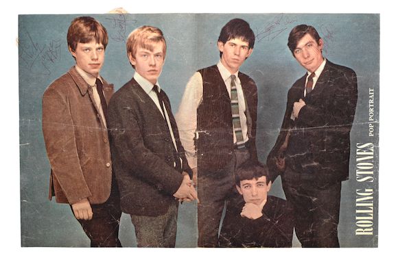 Bonhams : The Rolling Stones: an early autographed magazine 'pullout ...
