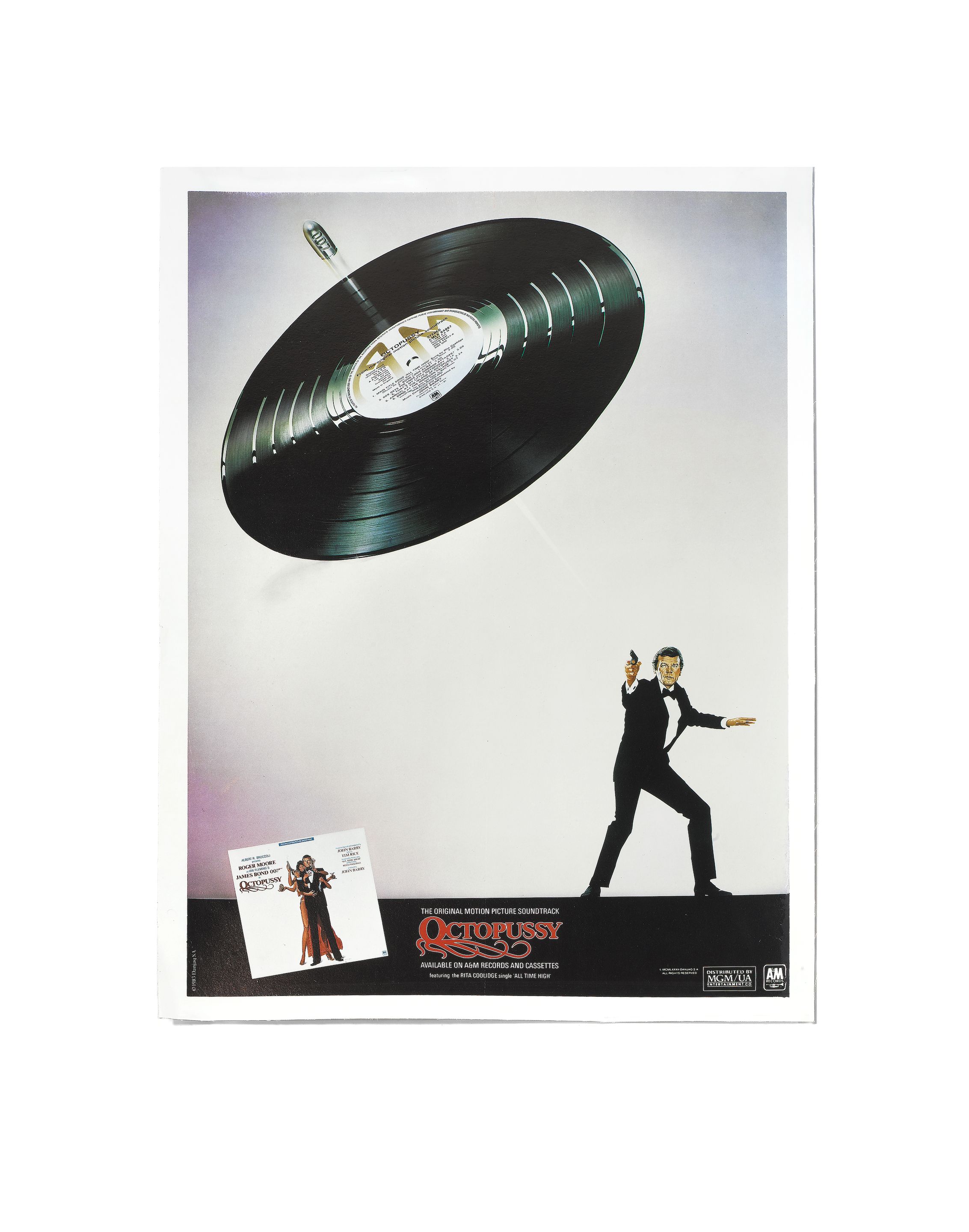 Bonhams : Octopussy A scarce film soundtrack poster, 1983,