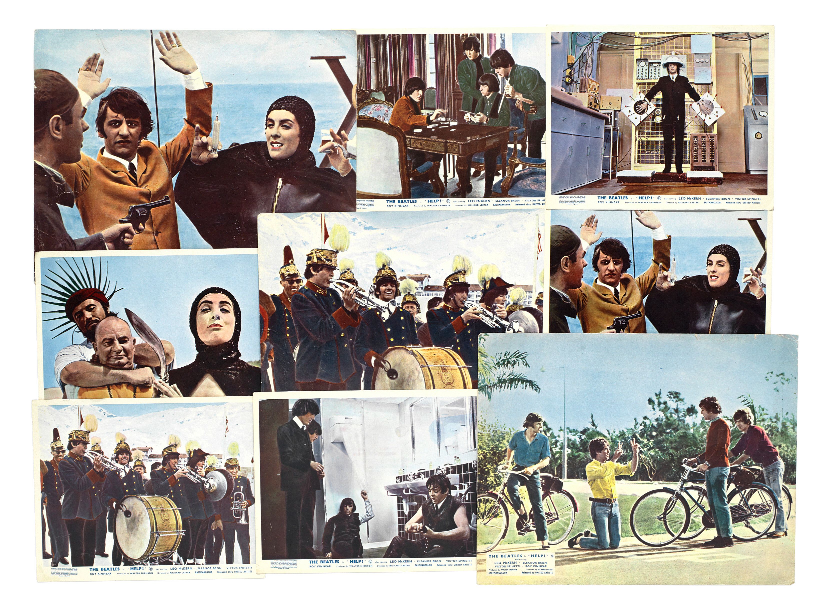 Bonhams : Help three lobby cards and six British front of house cards ...