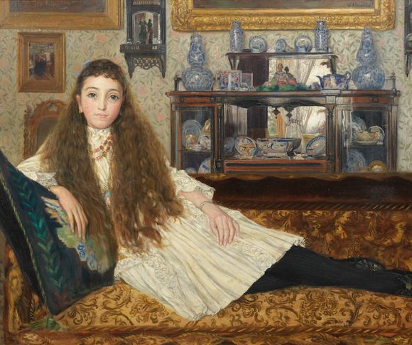 Bonhams : Walter Scott Boyd (British, born 1860) Portrait of Miss ...