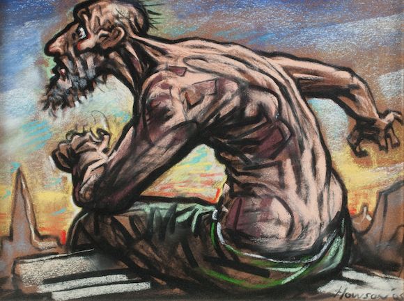 Bonhams : Peter Howson OBE (British, born 1958) Don Quixote 22 x 29 cm ...