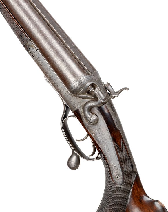 Bonhams : A 12-bore double-barrelled hammer rifle by Holland & Holland ...