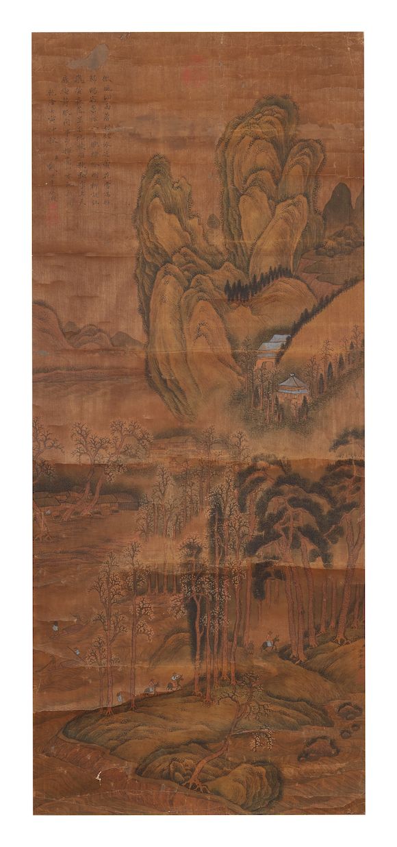 Bonhams : Attributed to Hong Wu (active 1750-95) Landscape