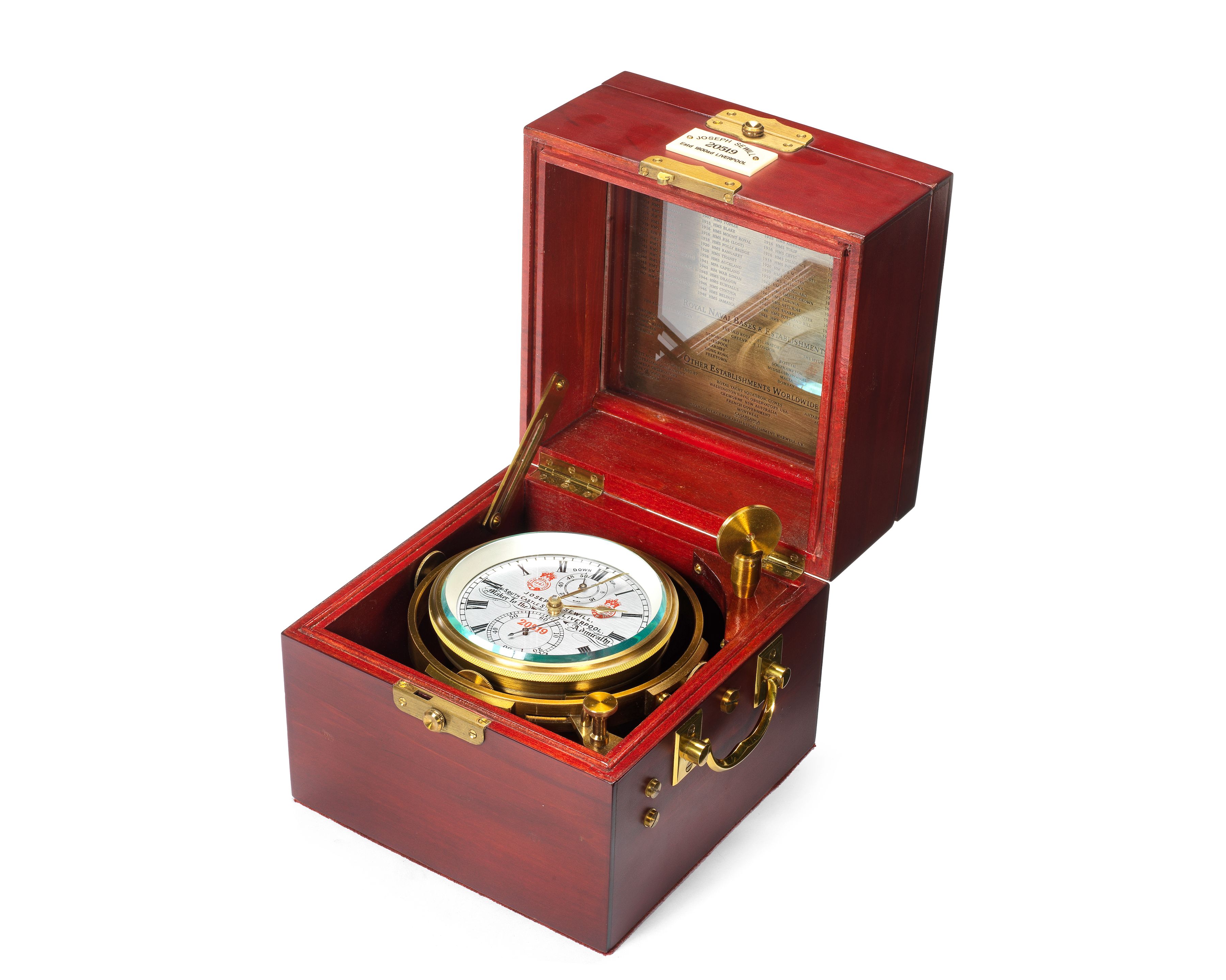 Bonhams : A modern brass two day marine chronometer the dial signed ...