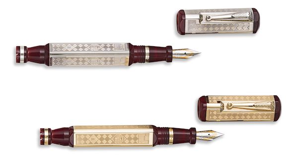 Bonhams : MONTEGRAPPA: Marostica: The Game of Chess Pair of 18K Gold ...