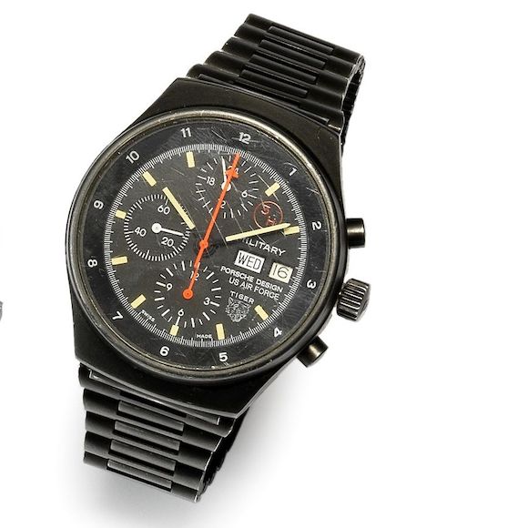 Bonhams : Orfina for Porsche Design. A black PVD coated automatic ...