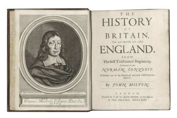 Bonhams : MILTON (JOHN) The History of Britain, the Part Especially Now ...