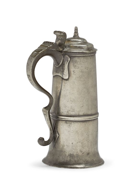 Bonhams : A George III pewter church spire flagon, West Country, circa ...