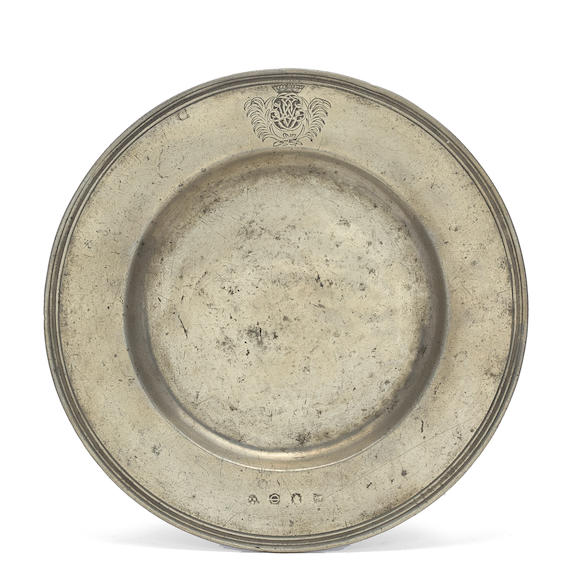 Bonhams A Charles Ii Pewter Finely Reeded Broadrim Plate Circa 1680