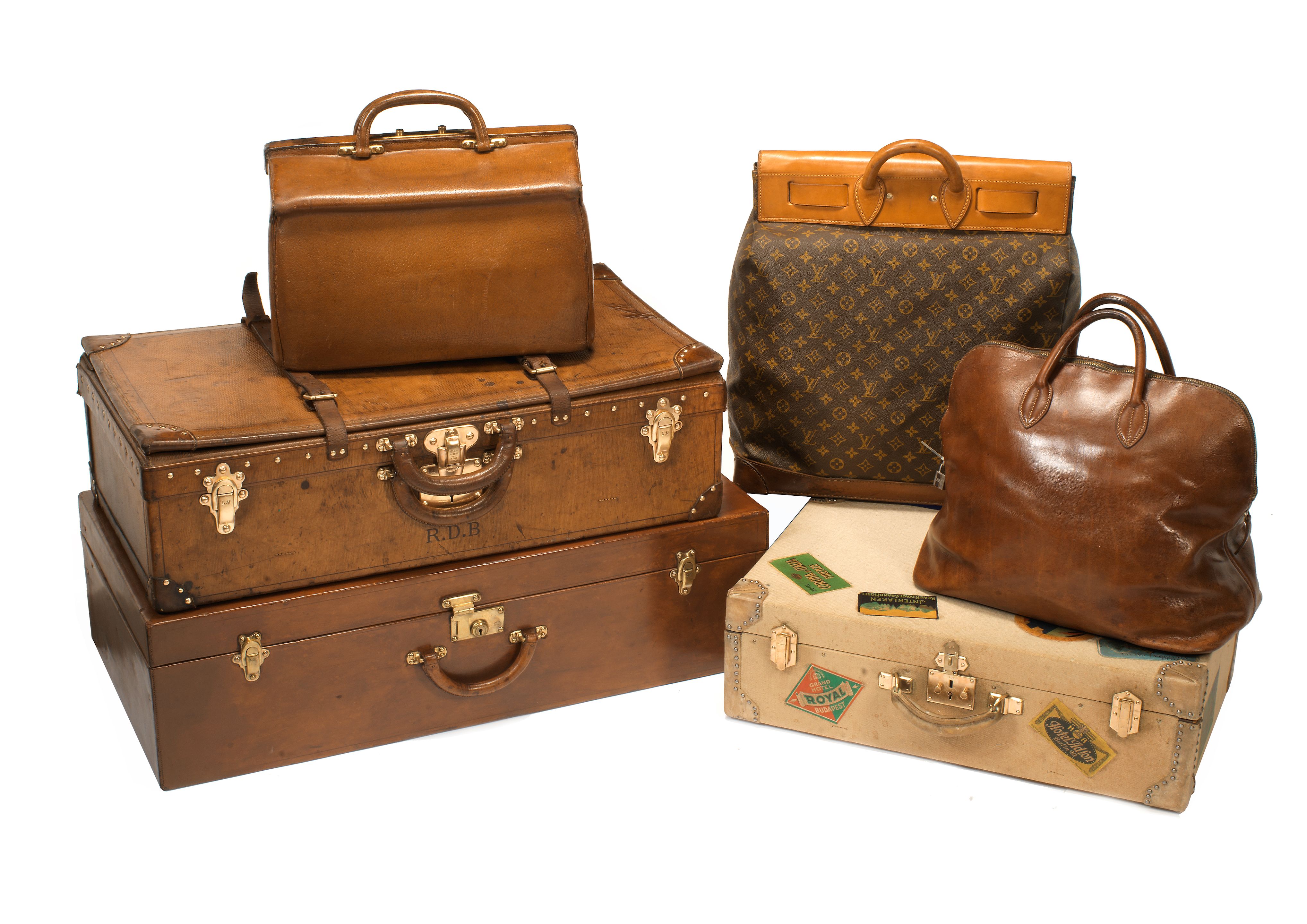Bonhams Cars : Valise en cuir par Louis Vuitton, circa 1910,