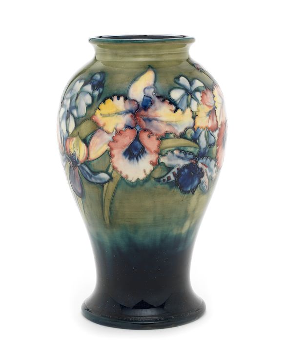 Bonhams : A Large Walter Moorcroft Pottery Baluster Vase in the 'Orchid ...