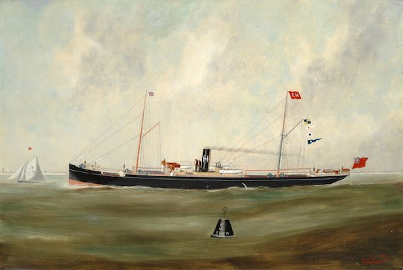 Bonhams : Henri Versailles (French, circa 1850-1891) The S.S. Trevorian ...