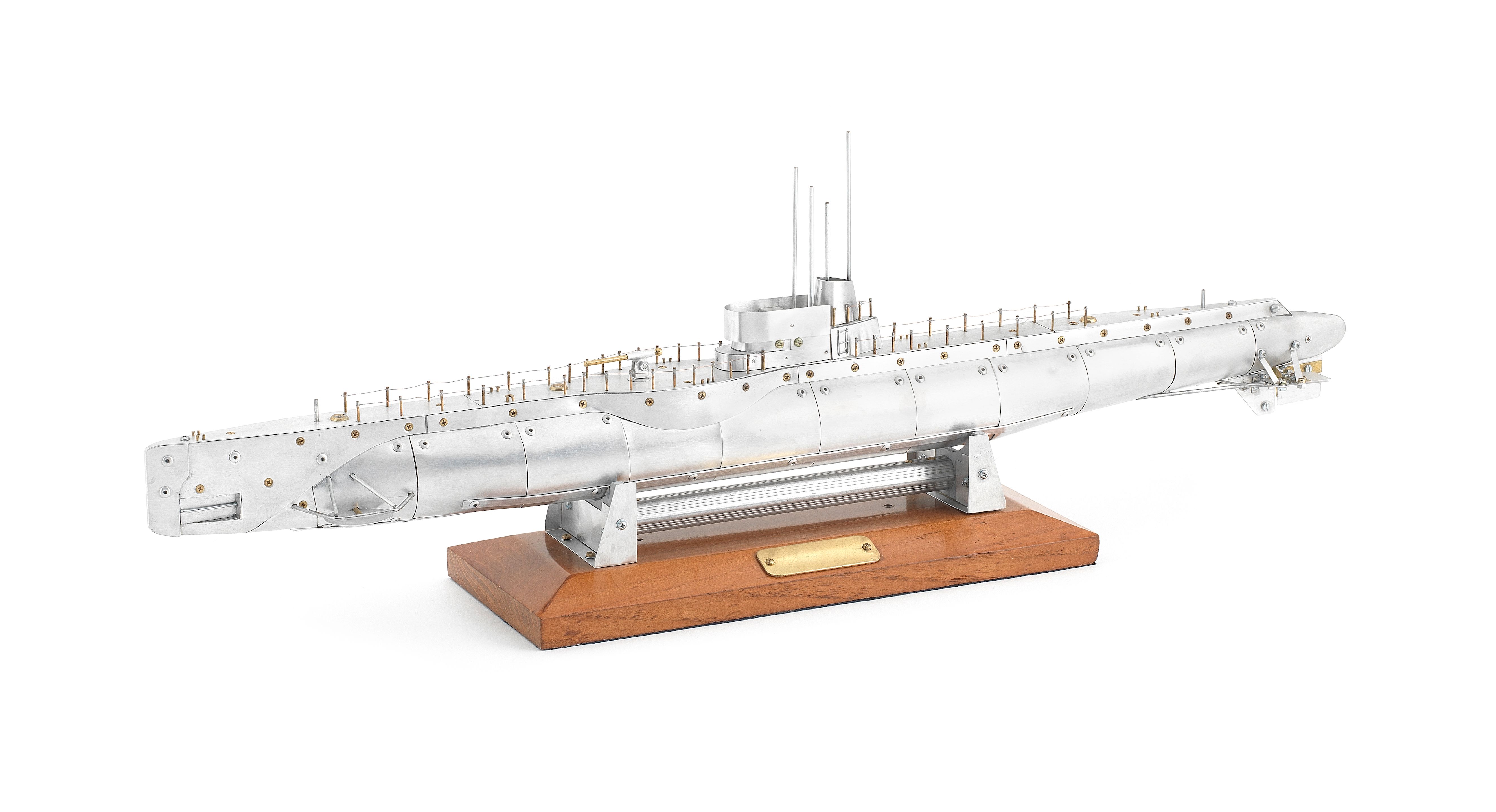Bonhams : An aluminium scale model of a submarine, modern,