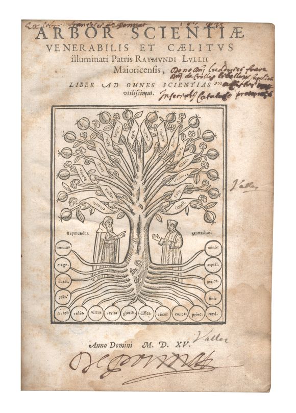 Bonhams : LULL (RAMON) Arbor scientiae venerabilis et caelitus ...
