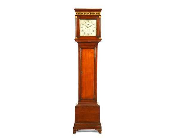 Bonhams : A George III oak domestic longcase regulator the dial signed ...