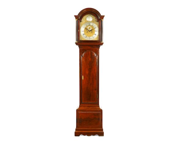 Bonhams : A George III mahogany longcase clock the dial signed Daniel ...