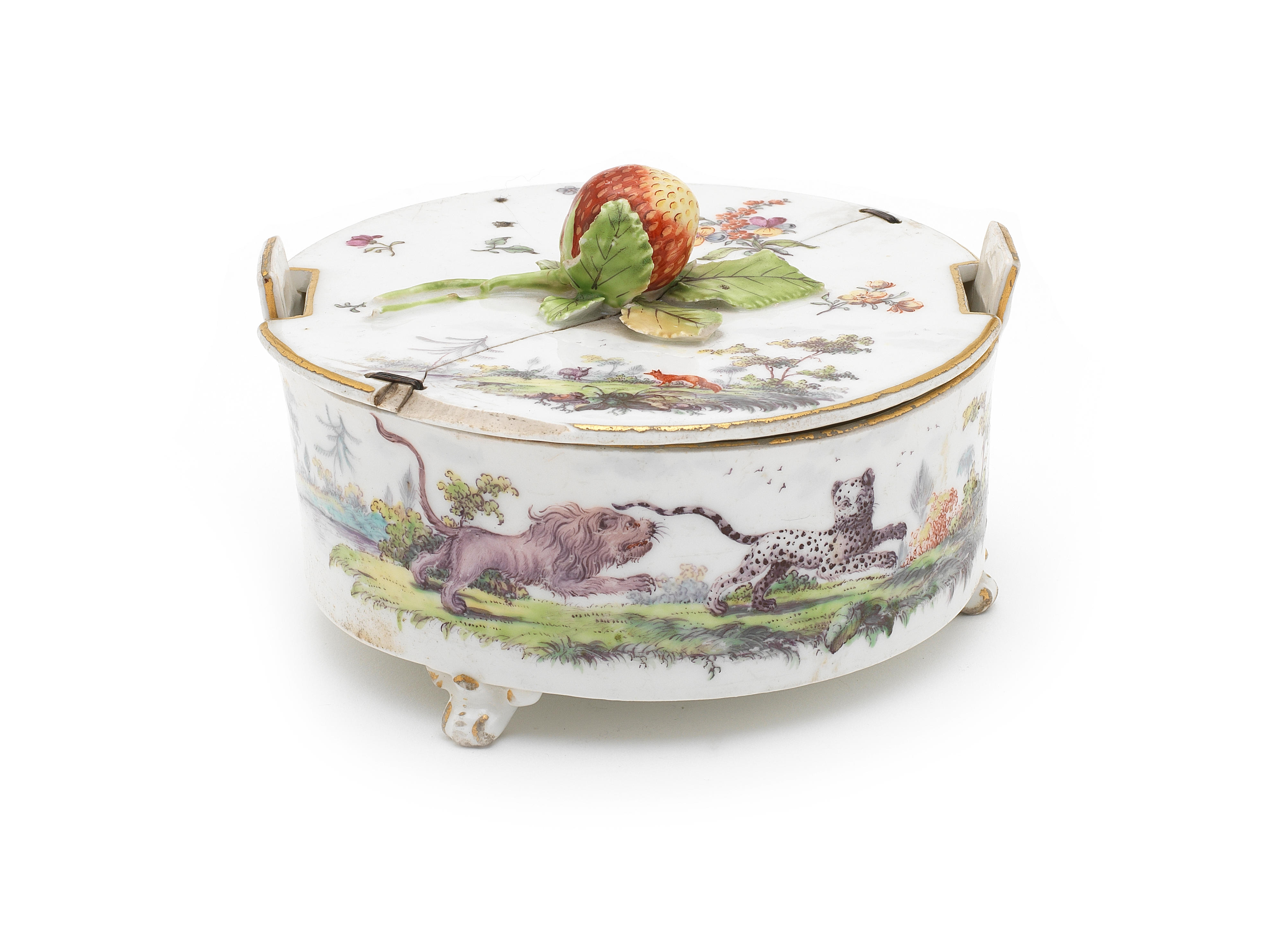 Bonhams A Chelsea Butter Tub And Cover Circa 1758 60