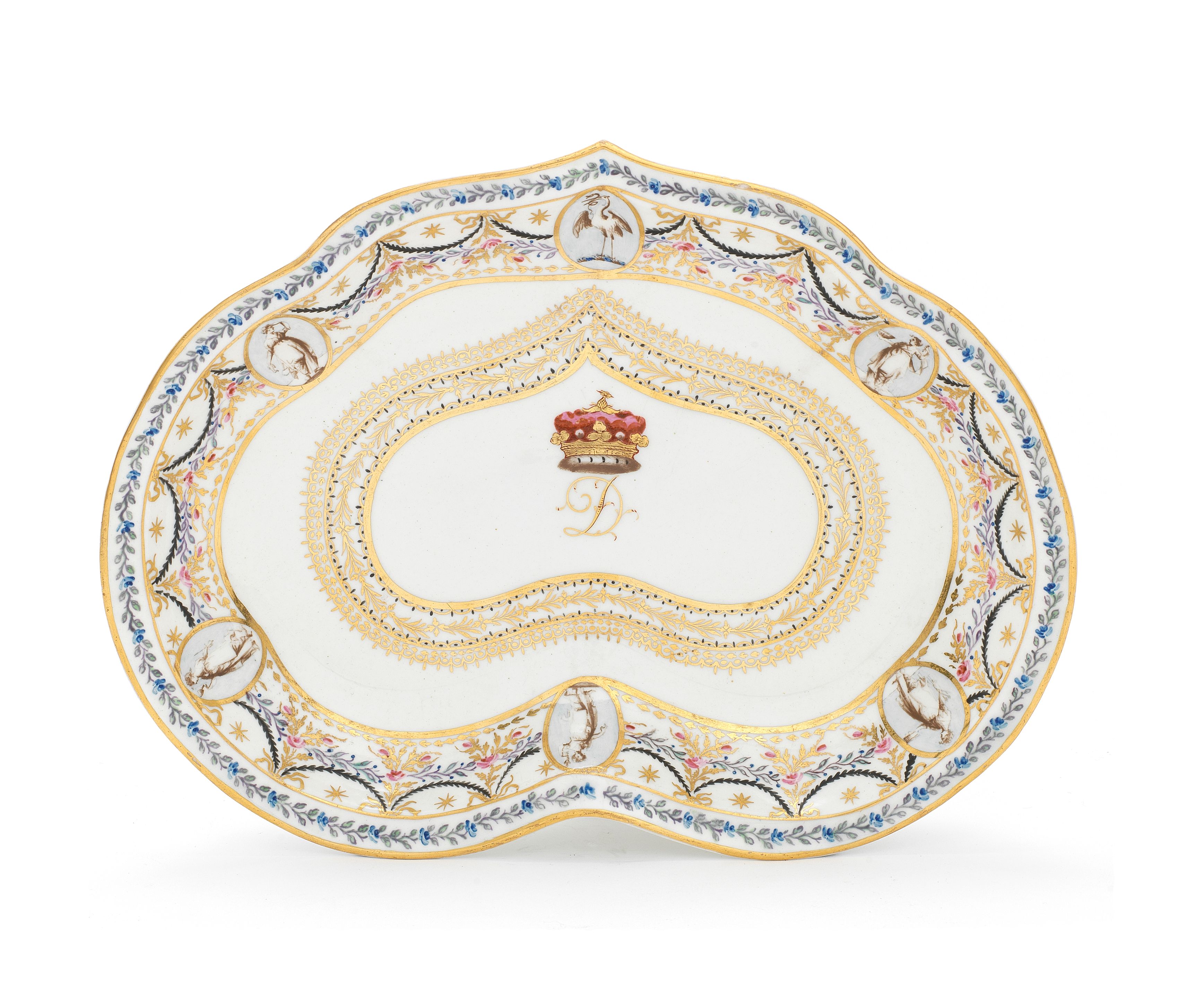 Bonhams : A Caughley dish from the Donegal service, circa 1793