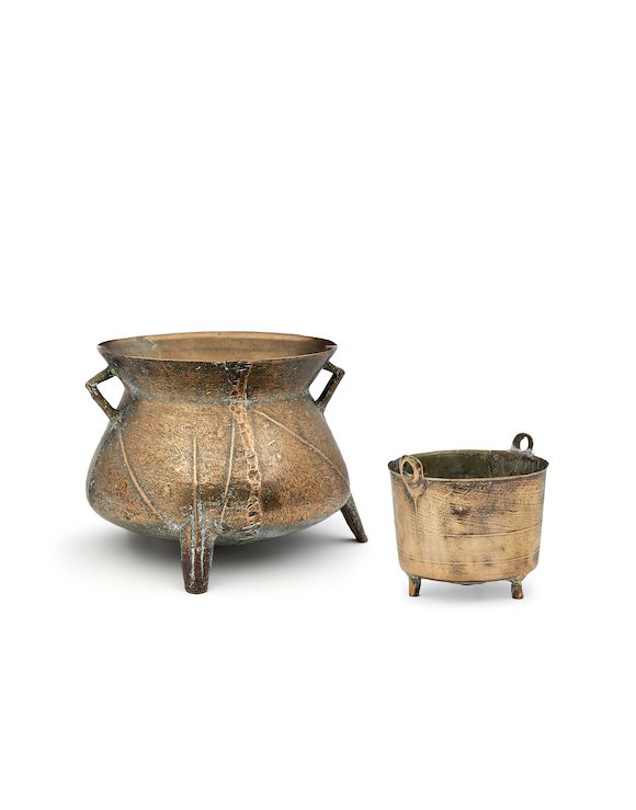 Bonhams : A mid-17th century leaded bronze cauldron, English, possibly ...