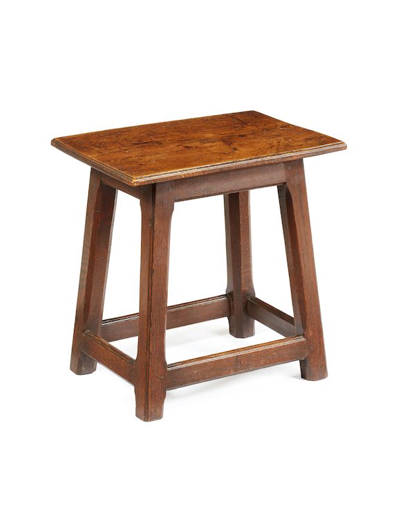 Bonhams : A George III oak stool table, circa 1770 - 1820