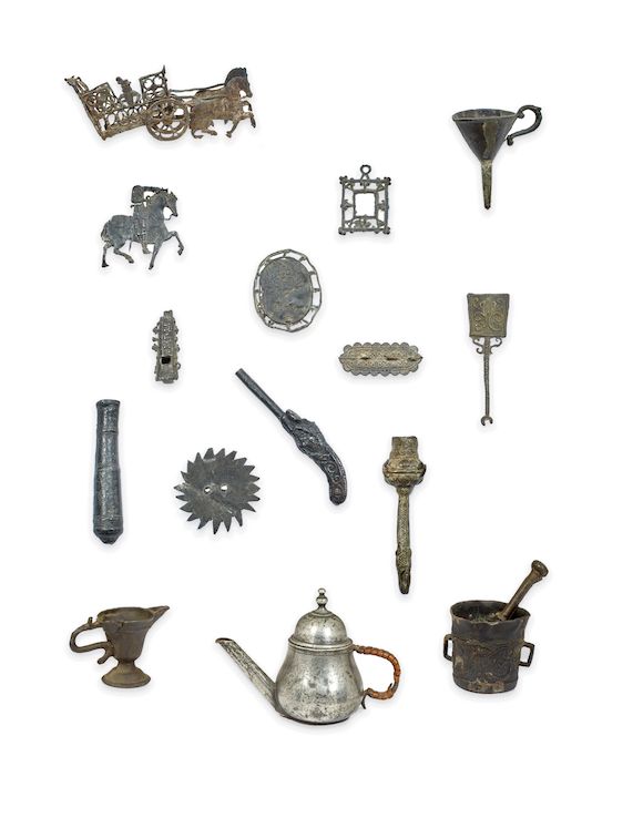 Bonhams : A fascinating group of fourteen pewter/lead-alloy toys, Dutch ...