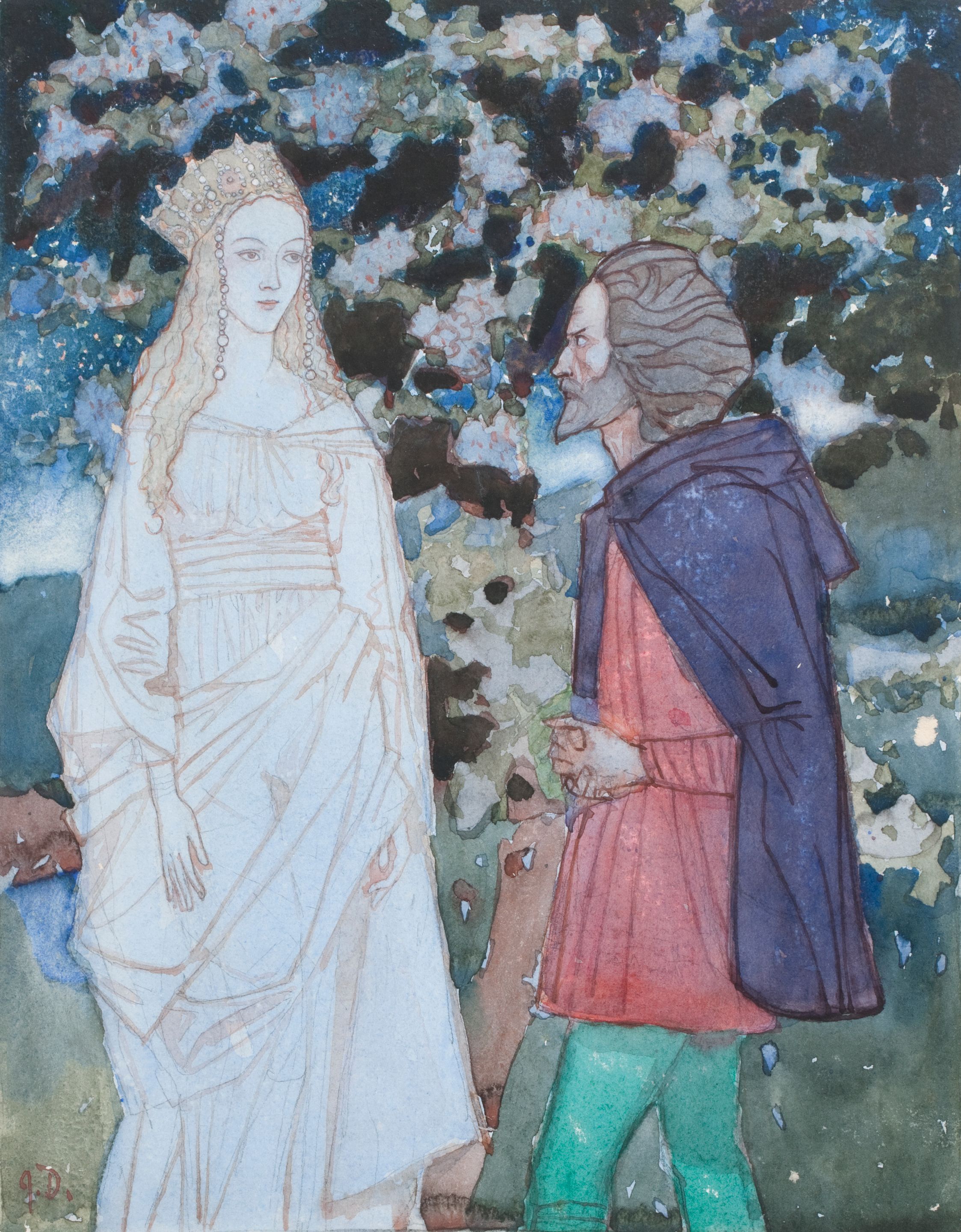 Bonhams : John Duncan RSA RSW (British, 1866-1945) The Princess and the ...