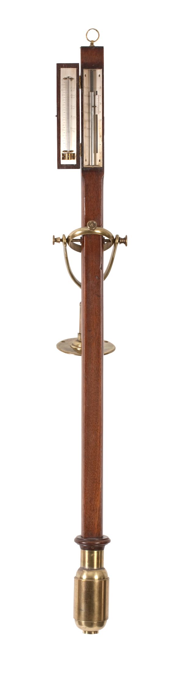Bonhams : A 19th century mahogany marine stick barometer BY DOLLAND, LONDON