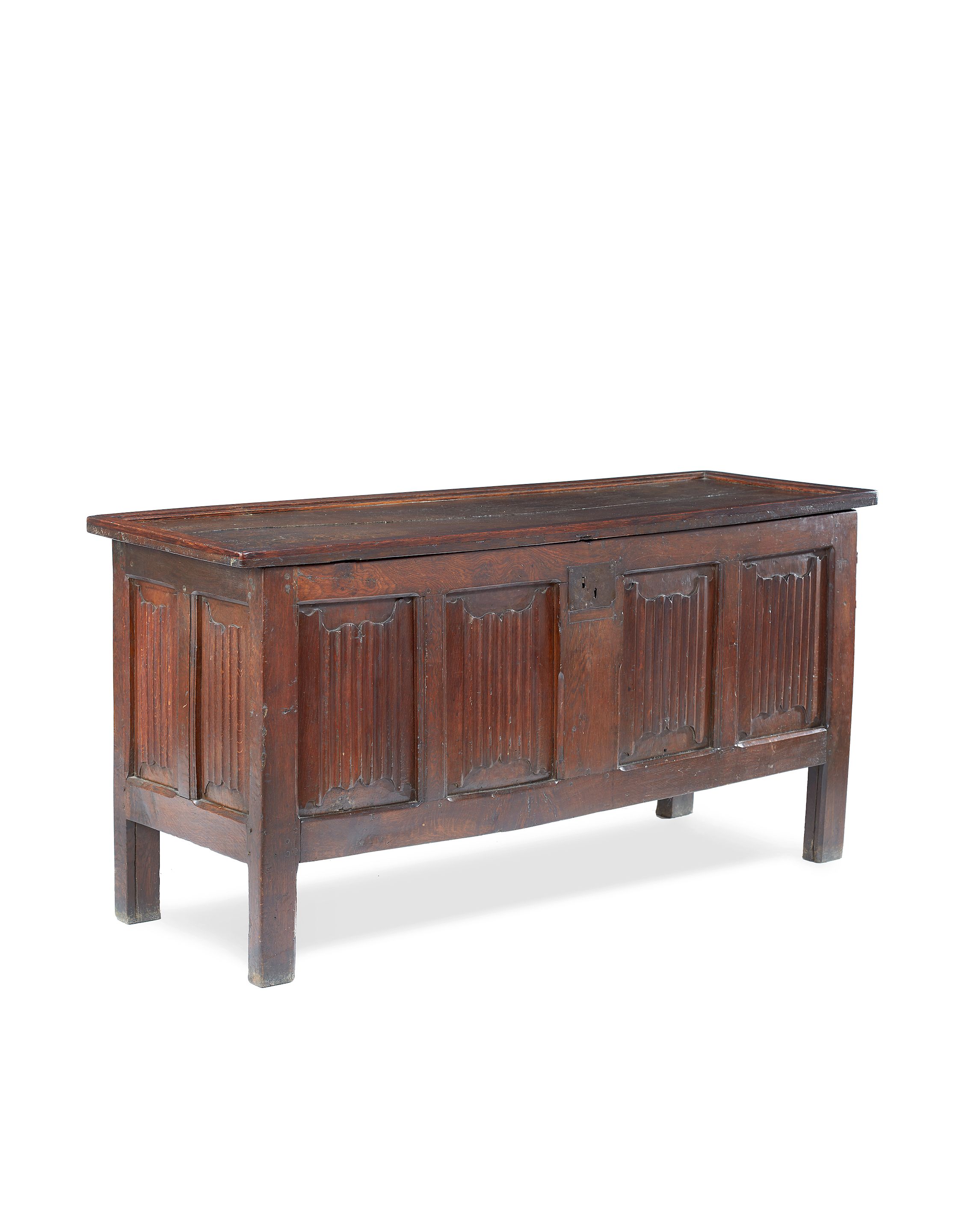 Bonhams : A rare Henry VIII joined oak linenfold chest 1520 - 40