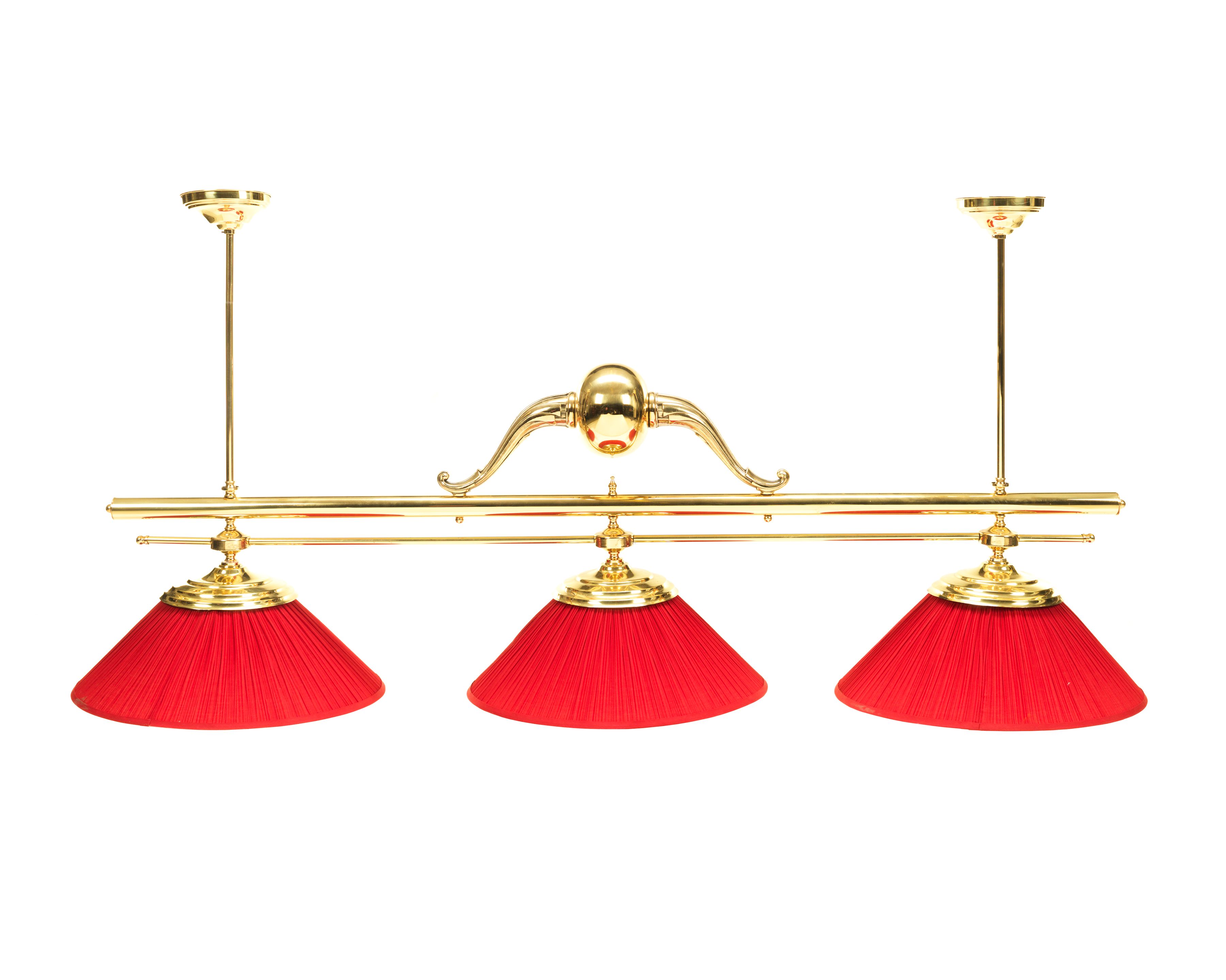 Bonhams : An Edwardian style lacquered brass billiard table light