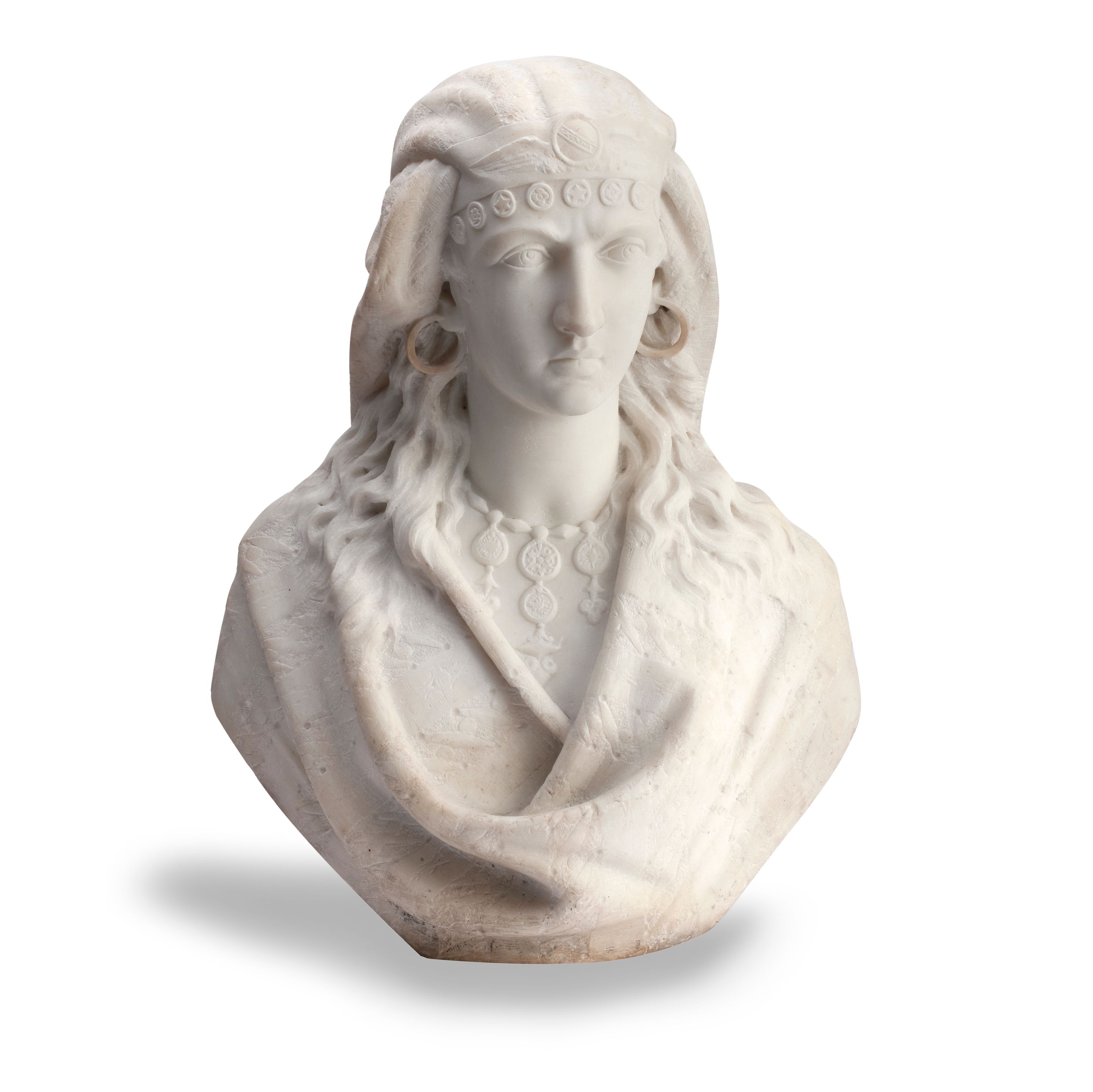 Bonhams : A late-19th century marble bust of a female