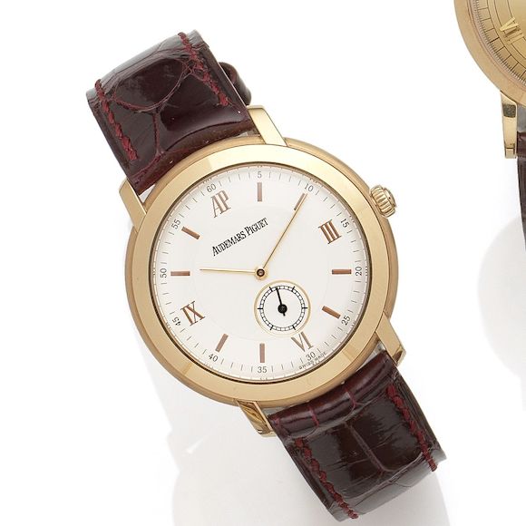 Bonhams : Audemars Piguet. An 18K rose gold manual wind wristwatch ...