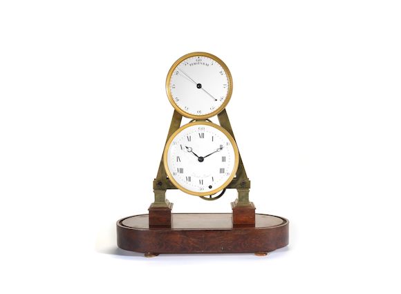 Bonhams : A late 18th century French brass skeleton table regulator ...