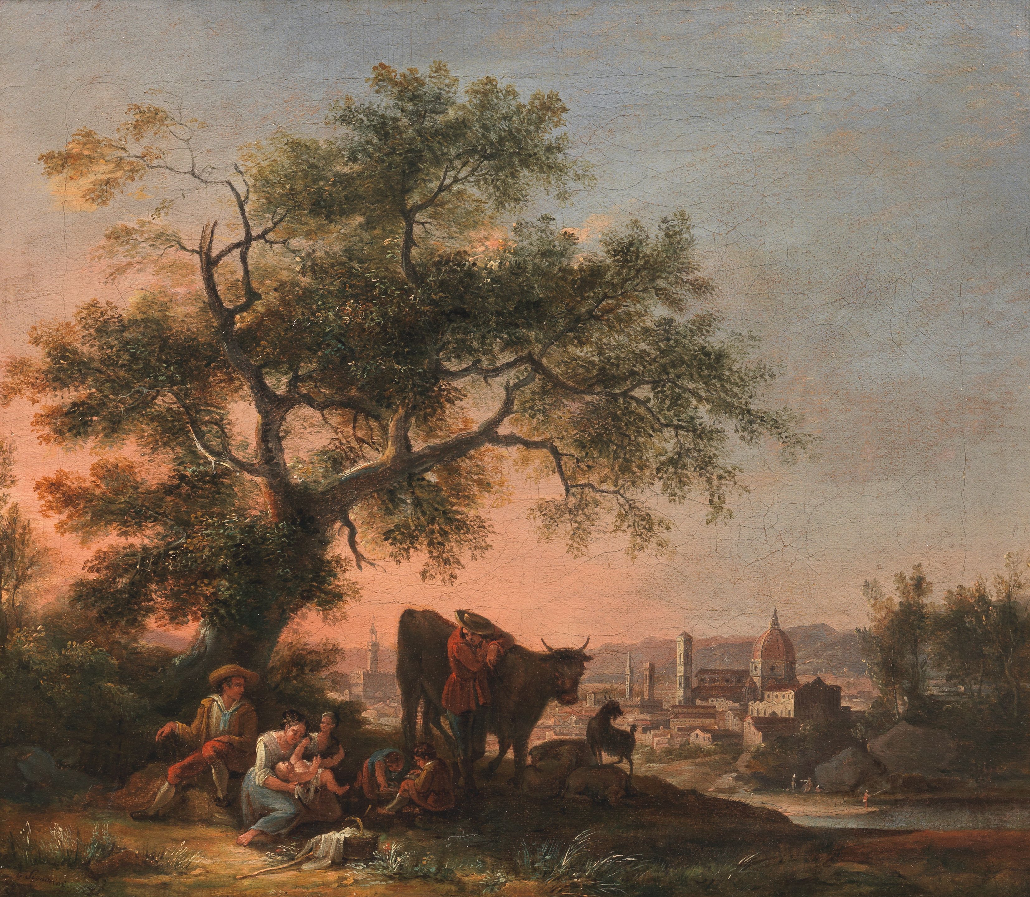 Bonhams : Giovanni Signorini (Florence 1808-1858) A peasant family ...