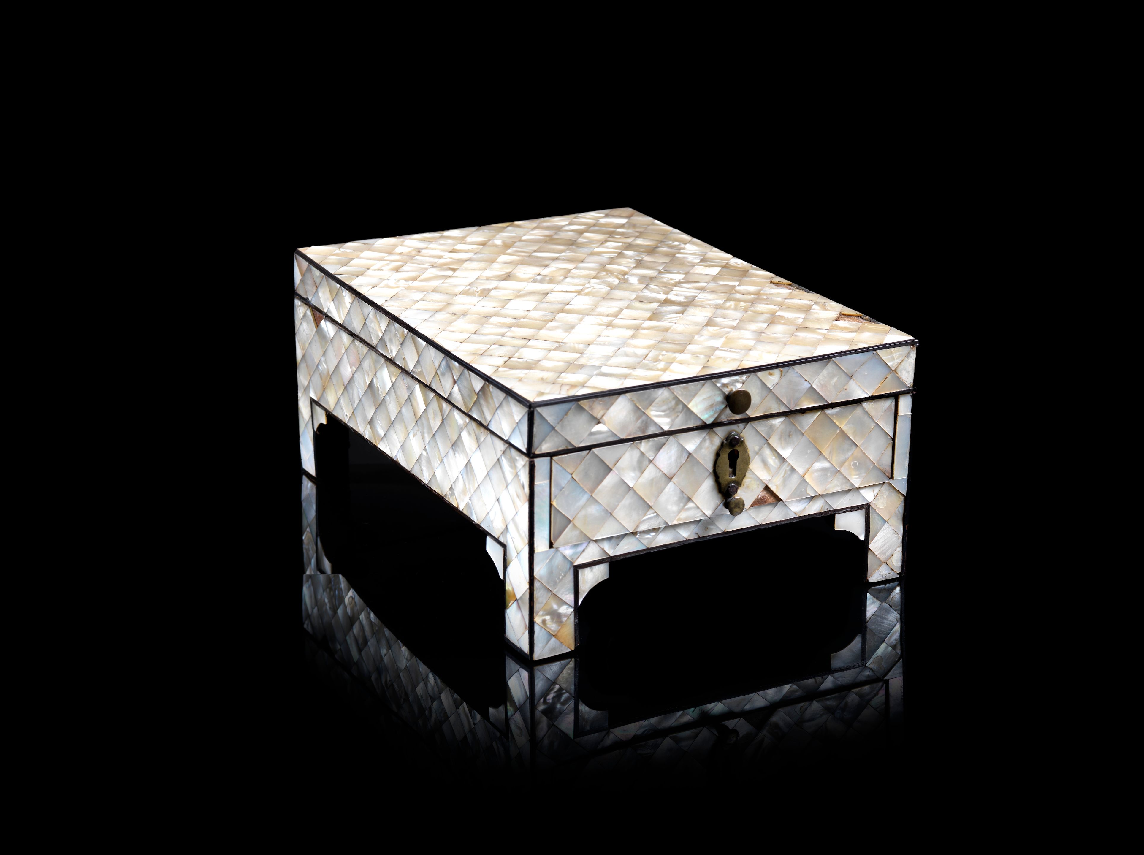 Bonhams : An Ottoman mother-of-pearl mounted Mirror Casket Turkey, 19th ...